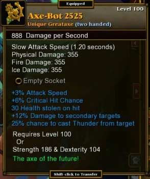 Axe-Bot 2525 | Torchlight Wiki | Fandom