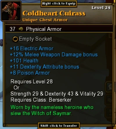 Coldheart Cuirass | Torchlight Wiki | Fandom