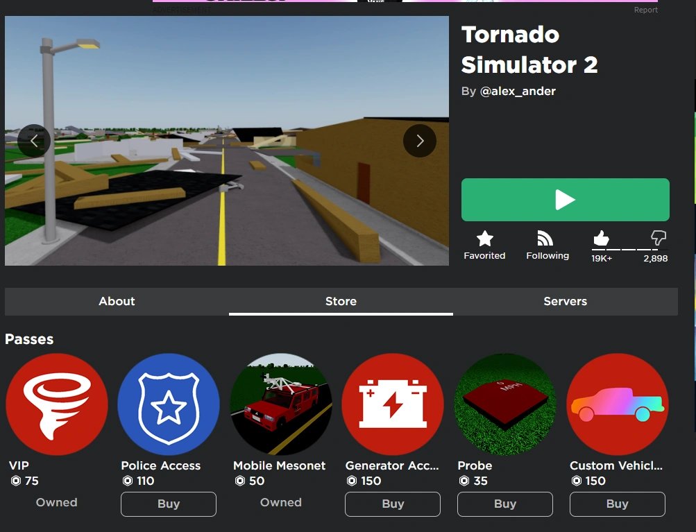 Gamepasses | Tornado Simulator 2 - ROBLOX Wiki | Fandom