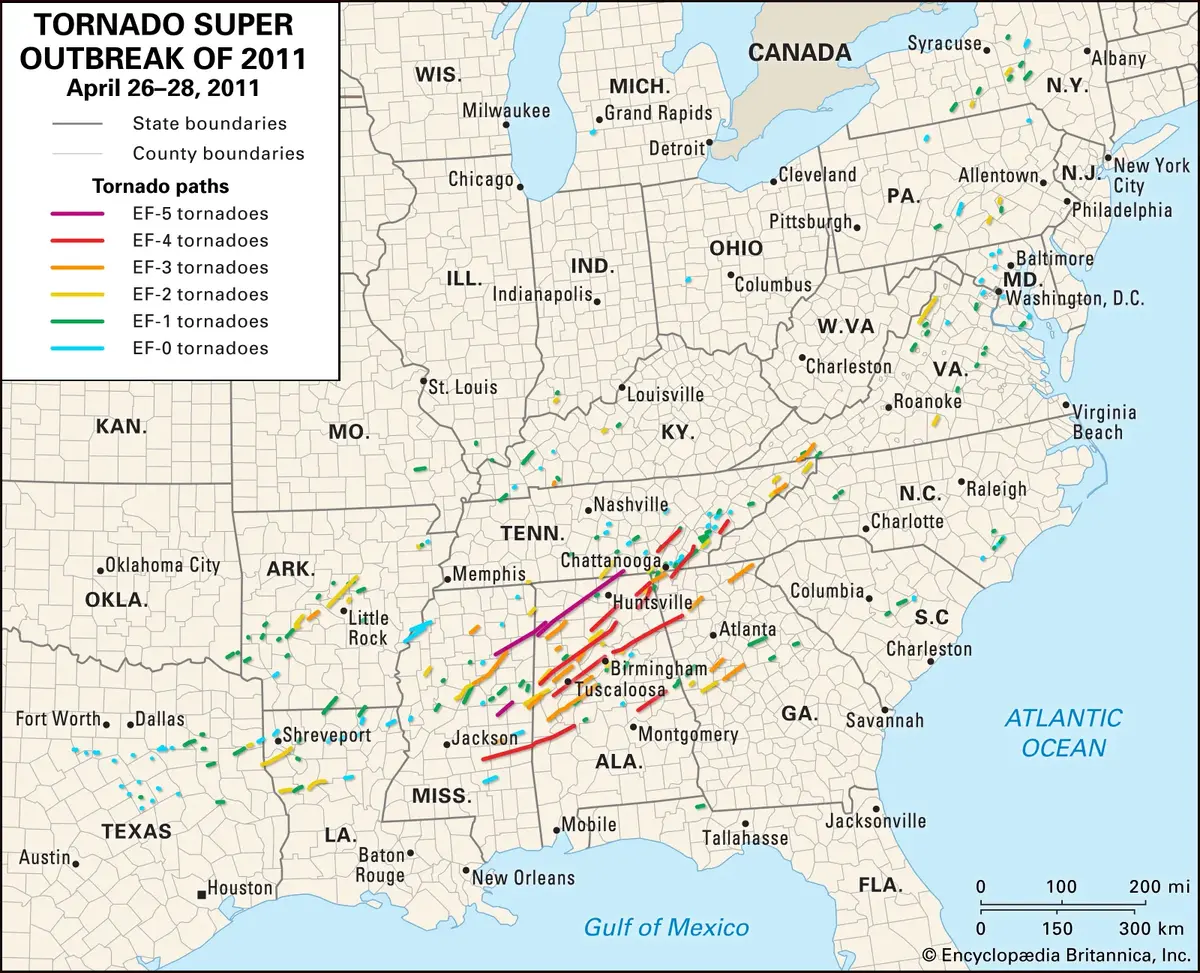 2011 Super Outbreak | Tornadoes & Tornado events Wiki | Fandom