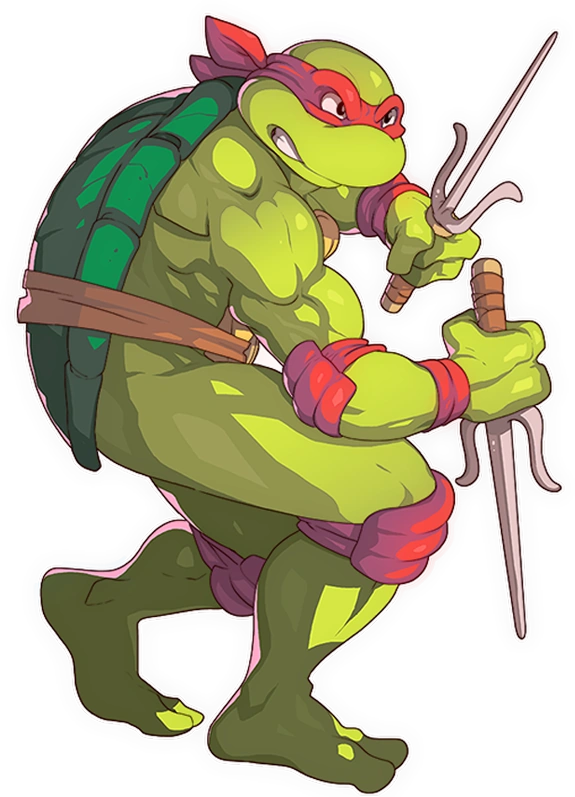 Dibujo De Rafael De La Tortuga Ninja