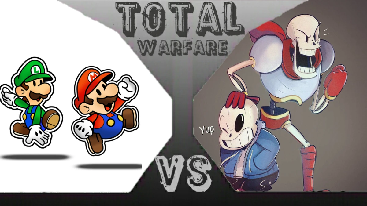 Paper Mario & Paper Luigi vs Sans & Papyrus | Total Warfare Fanon Wikia ...