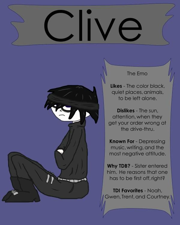 Clive | Total Drama Comeback Wiki | Fandom