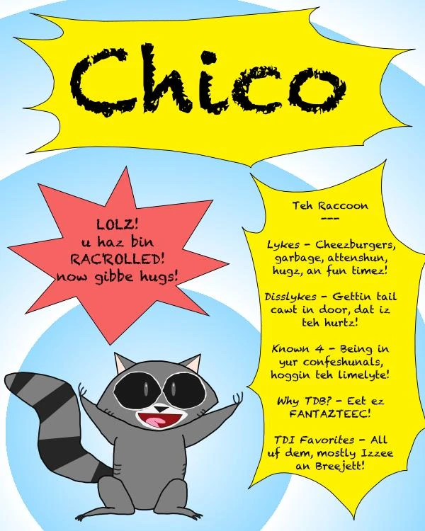 Chico the Raccoon | Total Drama Comeback Wiki | Fandom