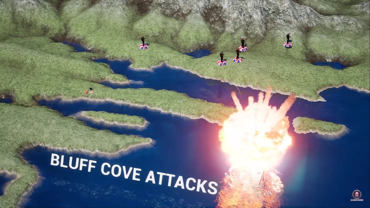 Bluff Cove air attacks | Historica Wiki | Fandom