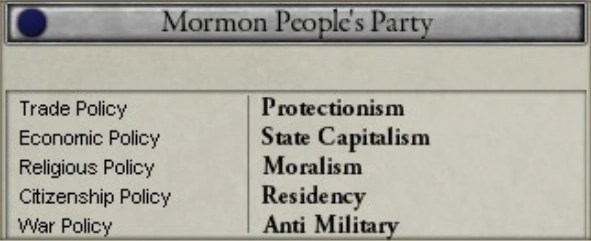 Mormon People's Party | Historica Wiki | Fandom
