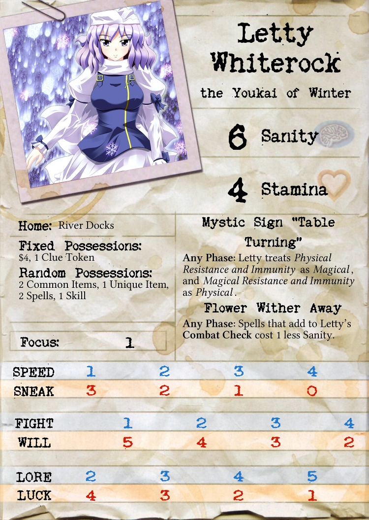 Investigator: Letty Whiterock | Touhou Wiki | Fandom