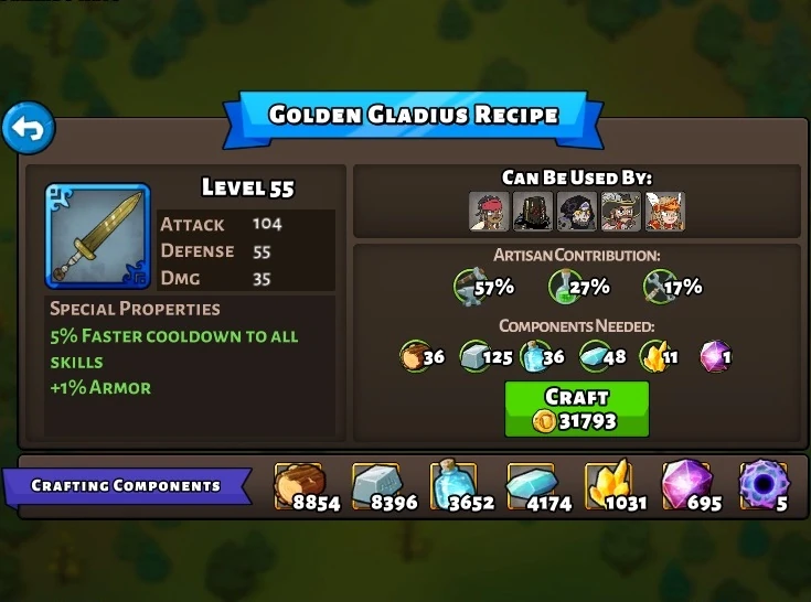 Golden Gladius | Tower Keepers Wiki | Fandom