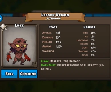 Lesser Demon | Tower Keepers Wiki | Fandom