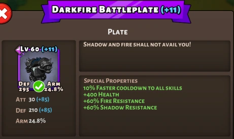 Darkfire Battleplate | Tower Keepers Wiki | Fandom