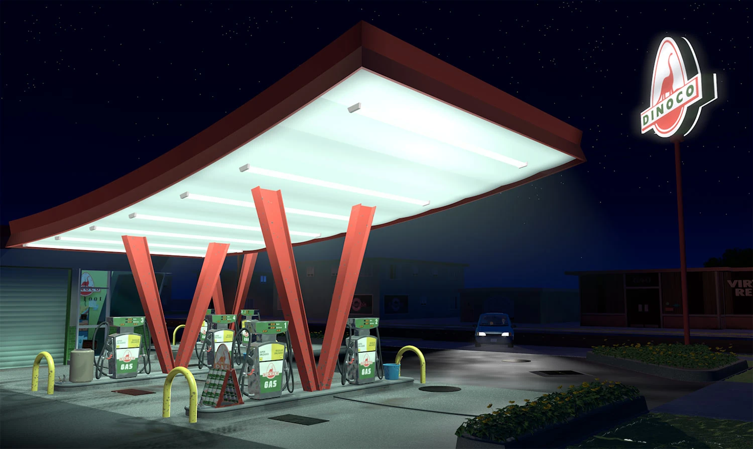 Dinoco Gas Station