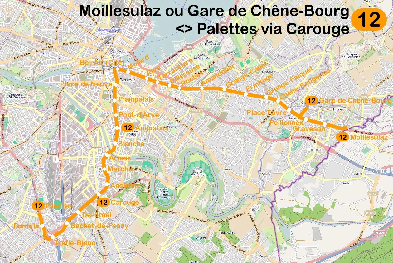 Ligne 12 | Wiki Transports Publics Genevois | Fandom