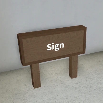 Sign/Wooden | Theme Park Tycoon 2 Wikia | Fandom