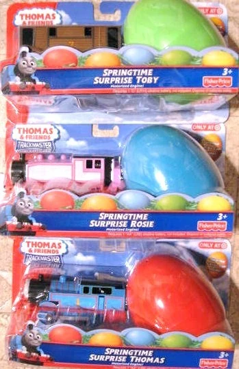 Thomas with Red Egg with a Suprise Toby with Green Egg with a Suprise ...