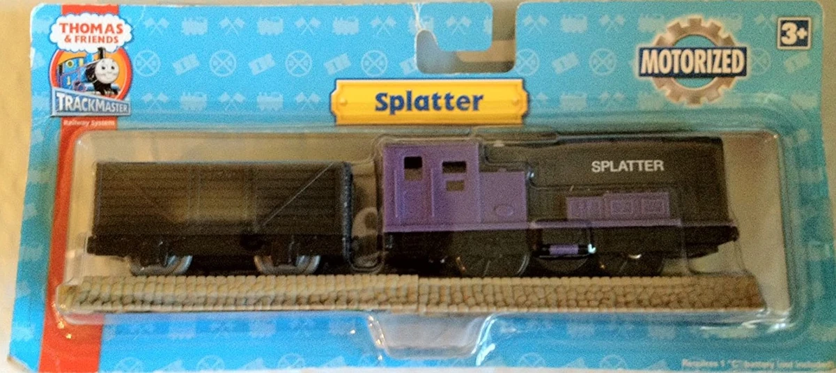 Splatter with Troublesome Truck and two half straight track pieces ...