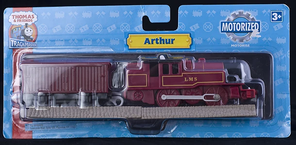 Arthur with Red Van and two half straight track pieces | TrackMaster ...