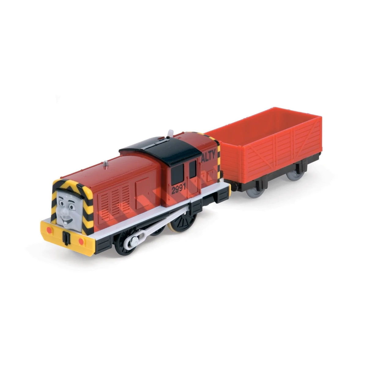 Salty with Red Truck and two half straight track pieces | TrackMaster ...