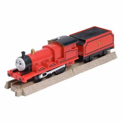 James with two half straight track pieces | TrackMaster Wiki | Fandom
