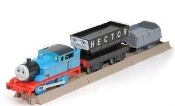 Thomas with Hector and Log Car and three half straight track pieces ...