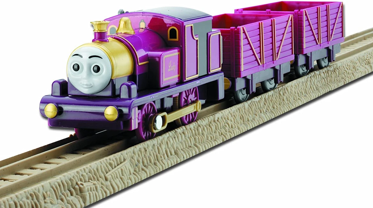 Lady with Purple Troublesome Trucks | TrackMaster Wiki | Fandom