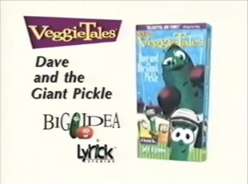 Veggietales Dave And The Giant Pickle Vhs 1998 Big Idea Music VHS