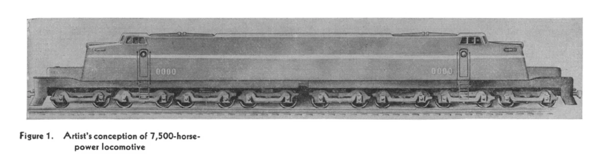 Westinghouse's 16-axle electric locomotive | Train Concepts that were ...