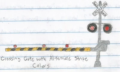 railroad crossing gate coloring page