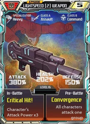 Lightspeed (1) Weapon | Transformers Legends Wiki | Fandom