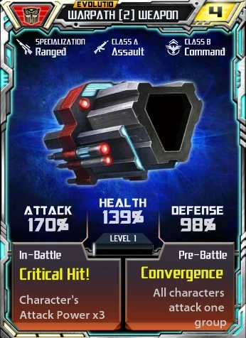 Warpath (2) Weapon | Transformers Legends Wiki | Fandom