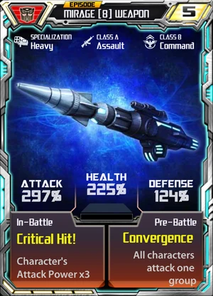 Mirage (8) Weapon | Transformers Legends Wiki | Fandom