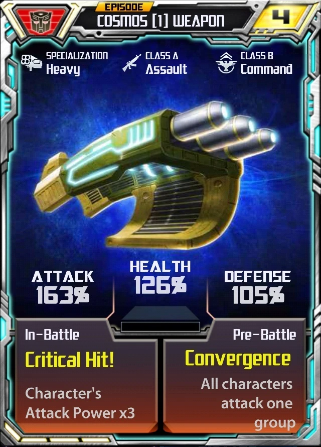 Cosmos (1) Weapon | Transformers Legends Wiki | Fandom