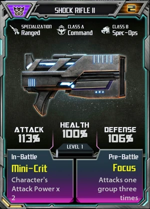 Shock Rifle II | Transformers Legends Wiki | Fandom