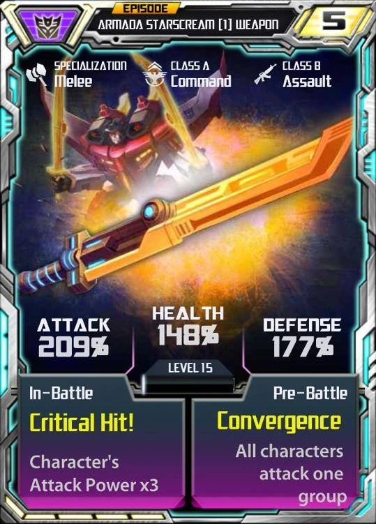 Armada Starscream (1) Weapon | Transformers Legends Wiki | Fandom