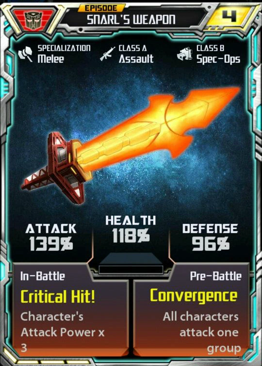 Snarl (1) Weapon | Transformers Legends Wiki | Fandom