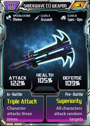 Shockwave (1) Weapon | Transformers Legends Wiki | Fandom