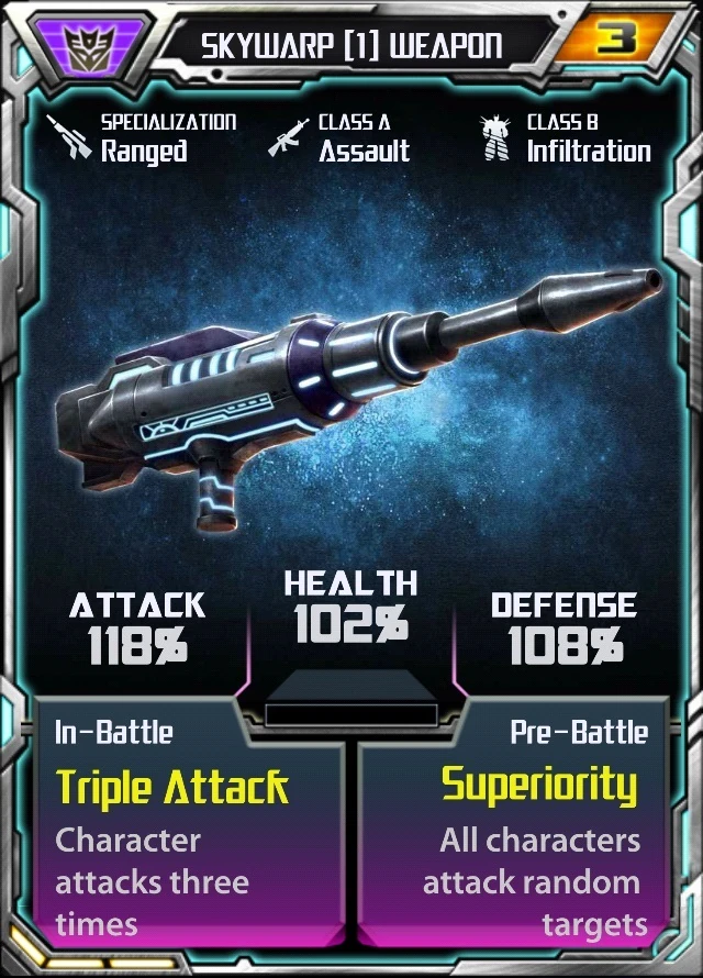 Skywarp (1) Weapon | Transformers Legends Wiki | Fandom