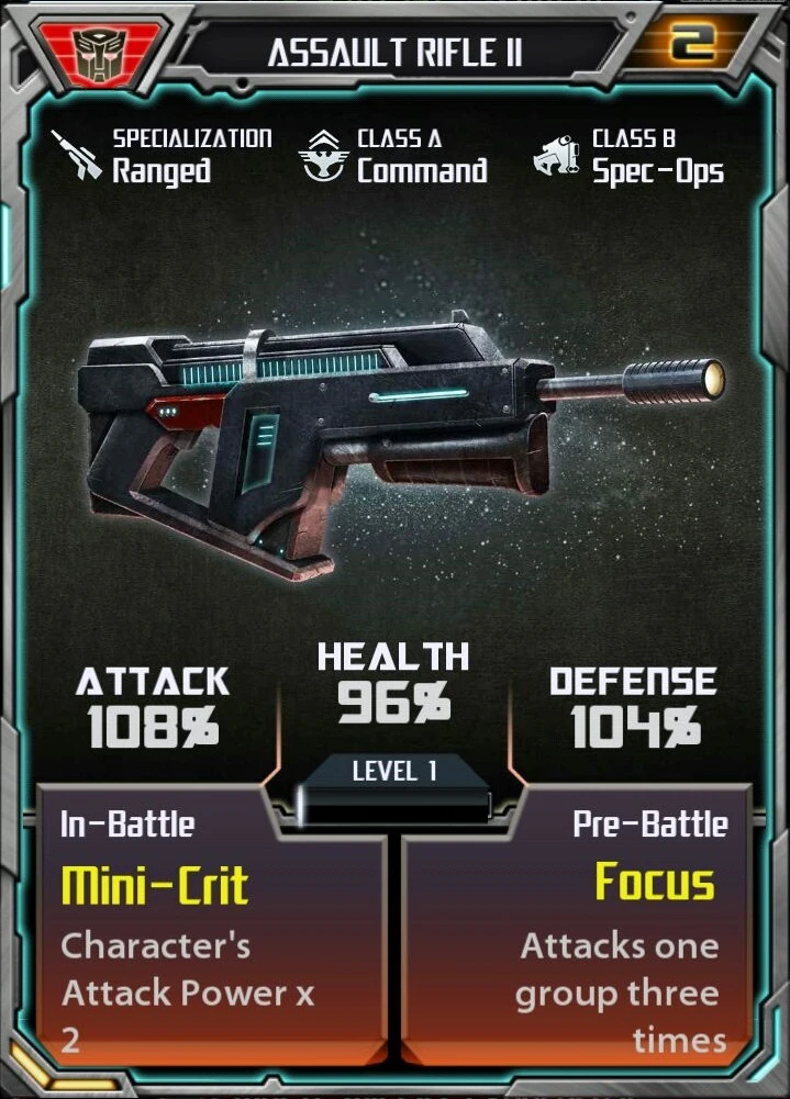 Assault Rifle II/Autobot | Transformers Legends Wiki | Fandom
