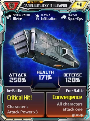 Daniel Witwicky (1) Weapon | Transformers Legends Wiki | Fandom