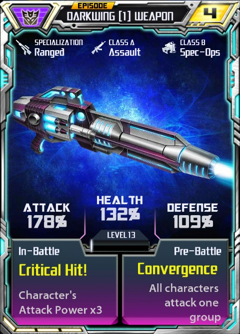 Darkwing (1) Weapon | Transformers Legends Wiki | Fandom