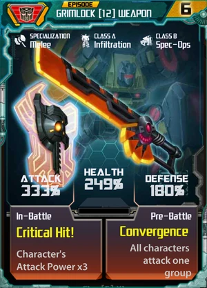 Grimlock (12) Weapon | Transformers Legends Wiki | Fandom