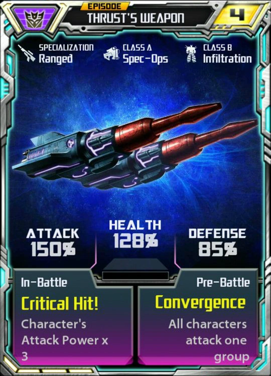 Thrust (1) Weapon | Transformers Legends Wiki | Fandom