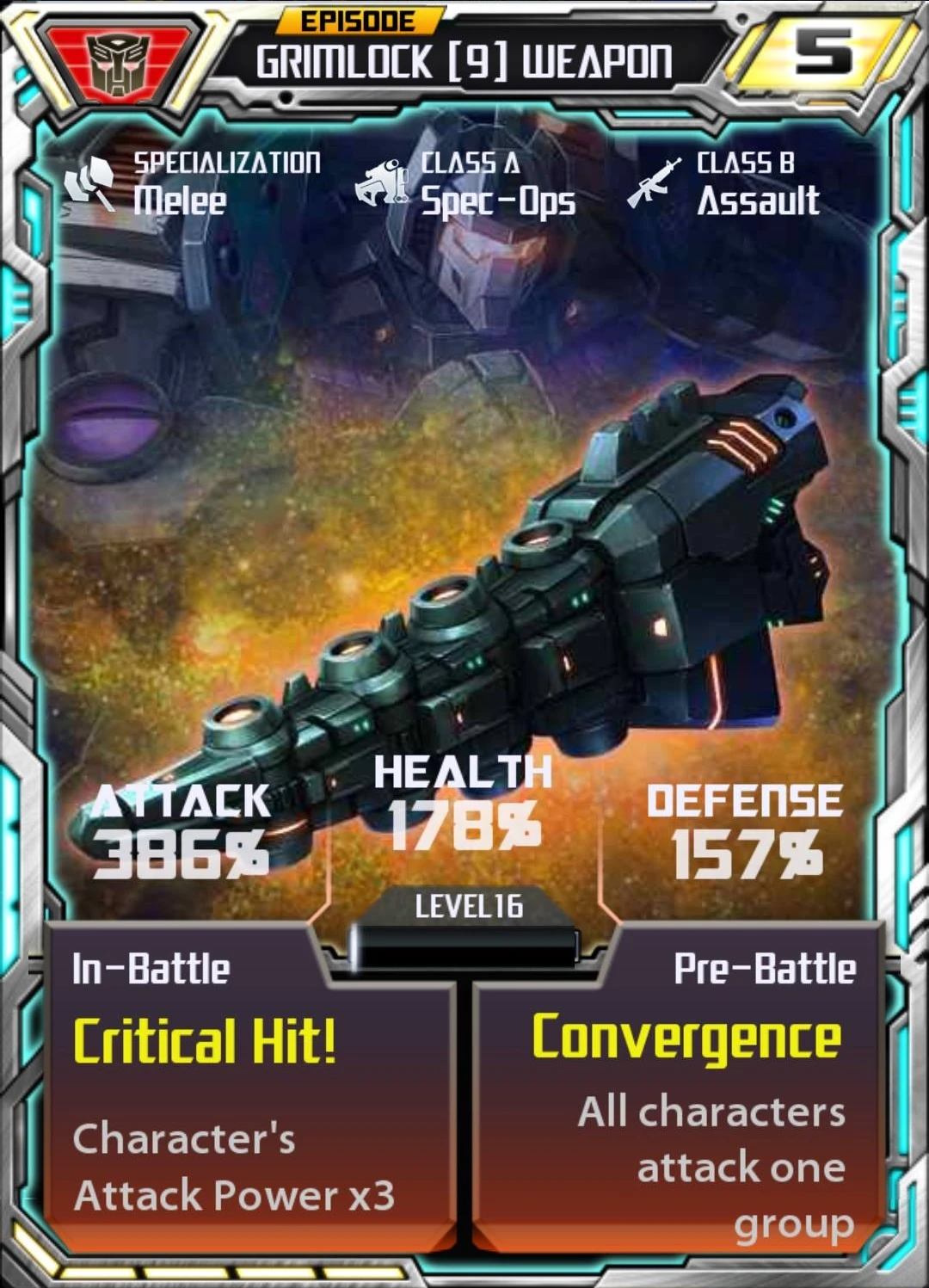 Grimlock (9) Weapon | Transformers Legends Wiki | Fandom