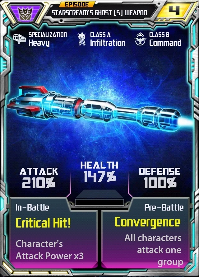 Starscream's Ghost (5) Weapon | Transformers Legends Wiki | Fandom