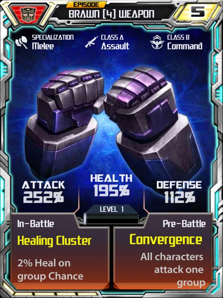 Brawn (4) Weapon | Transformers Legends Wiki | Fandom