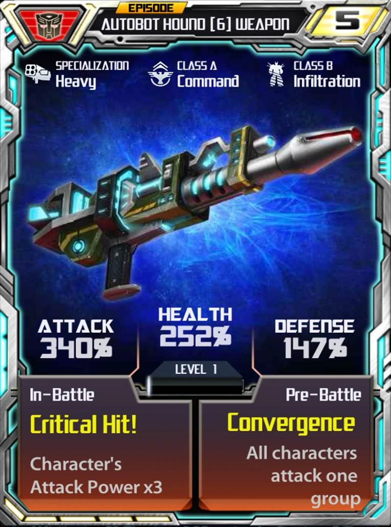 Autobot Hound (6) Weapon | Transformers Legends Wiki | Fandom