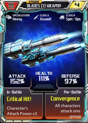 Blades (1) Weapon | Transformers Legends Wiki | Fandom