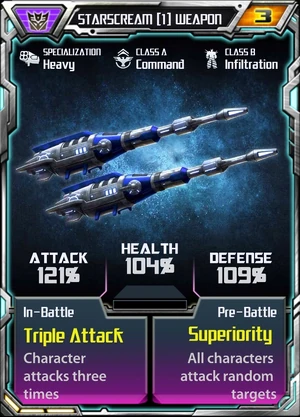 Starscream (1) Weapon | Transformers Legends Wiki | Fandom