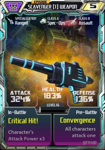 Scavenger (1) Weapon | Transformers Legends Wiki | Fandom