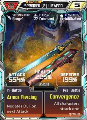 Springer (2) Weapon | Transformers Legends Wiki | Fandom