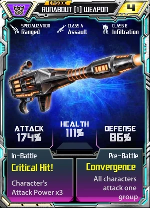 Runabout (1) Weapon | Transformers Legends Wiki | Fandom